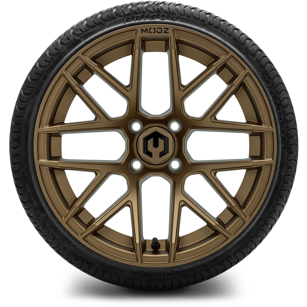 MODZ® 15" Matrix Matte Bronze Wheels and Street Tires Combo