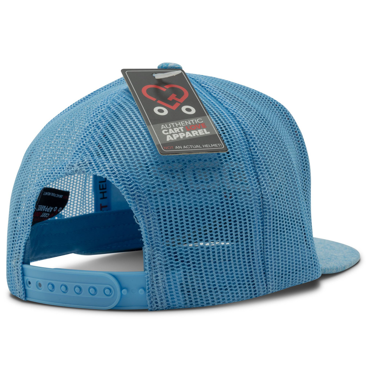 MODZ® Light Blue Paisley Six Panel Flat Brim Trucker Hat