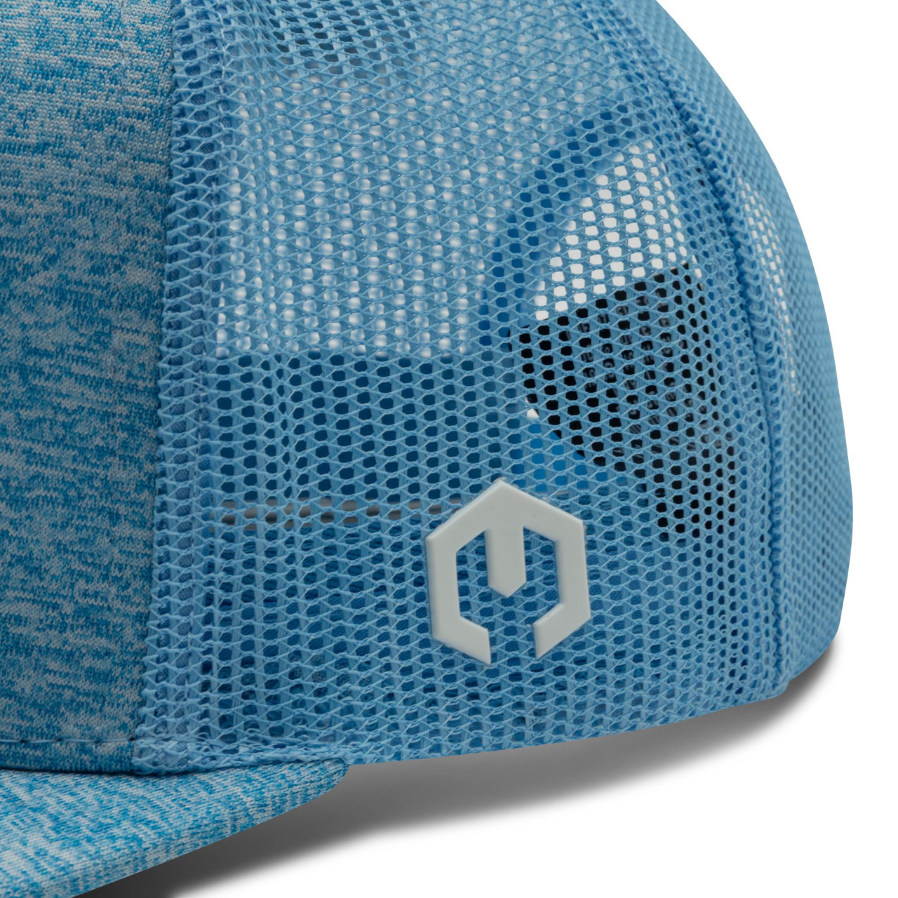 MODZ® Light Blue Paisley Six Panel Flat Brim Trucker Hat