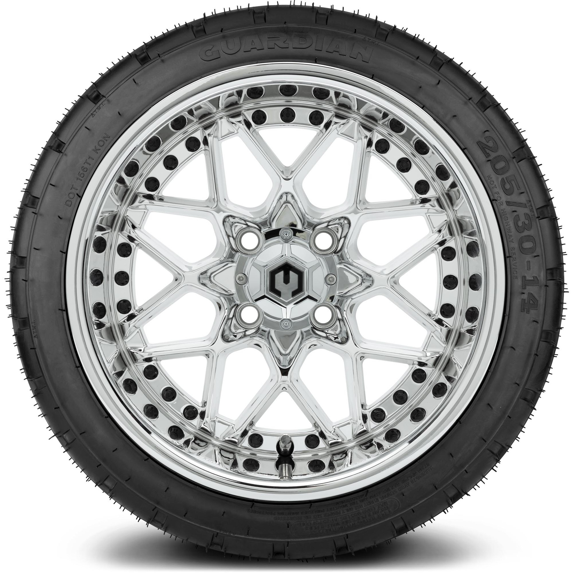 MODZ® 14" Formula Chrome Wheels and Street Tires Combo