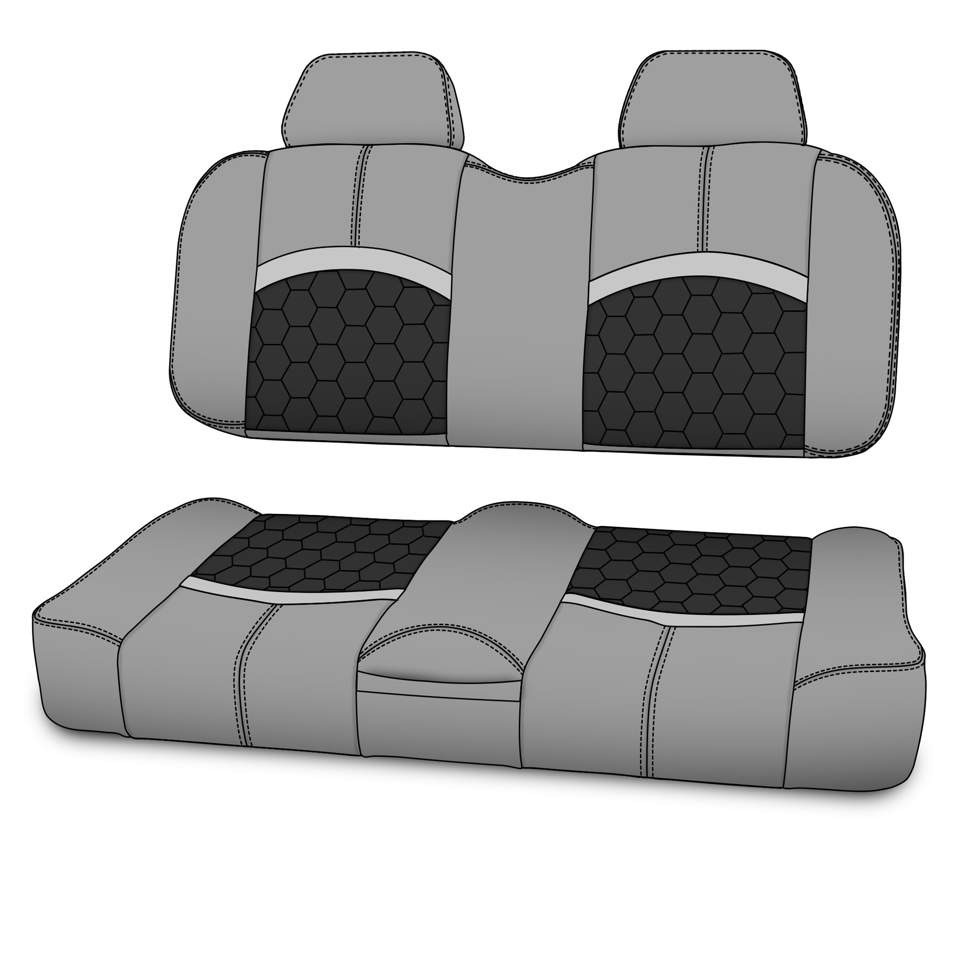 MODZ® FS2 FRONT SEAT FOR CLUB CAR, EZGO, ICON/EV1 & YAMAHA - CUSTOM