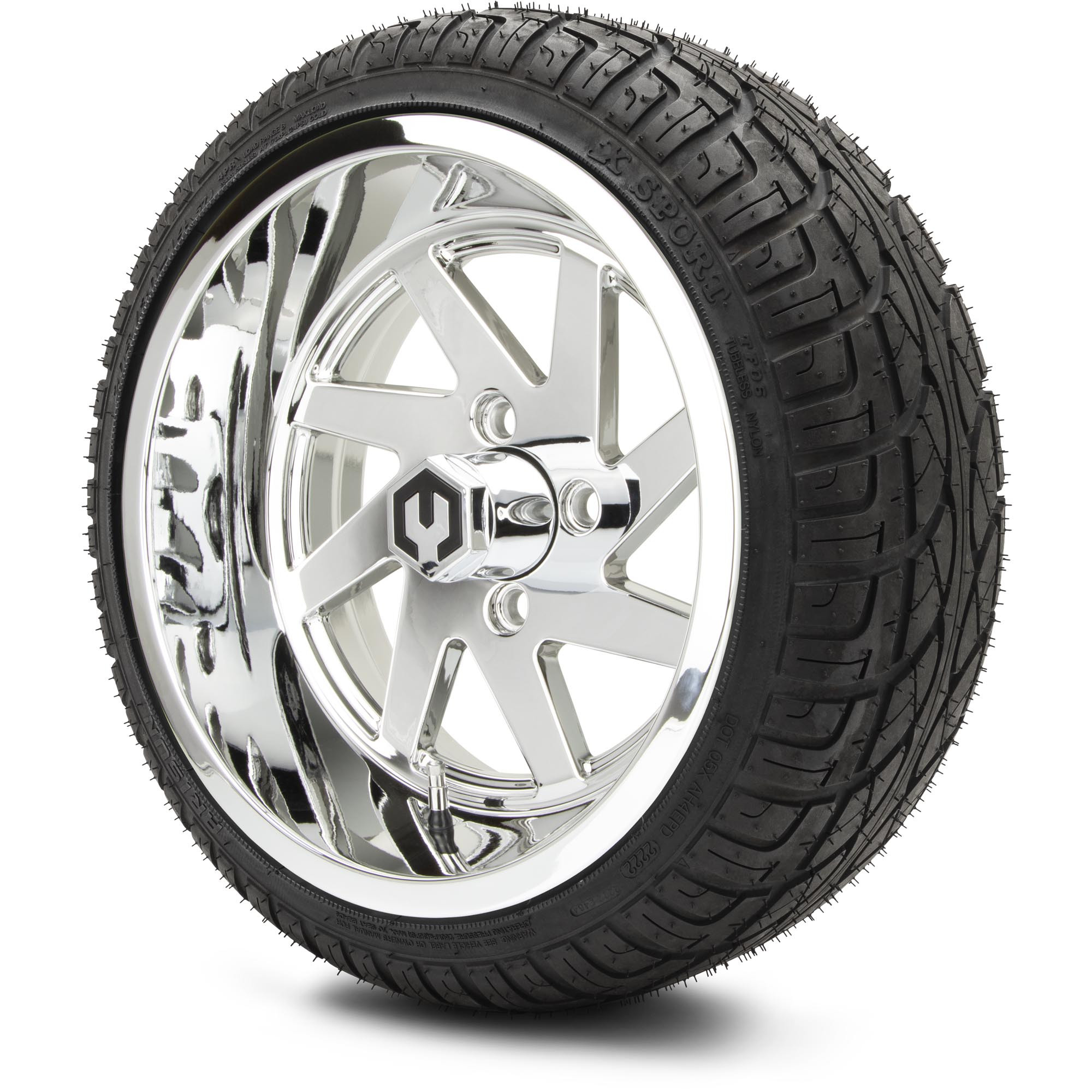 MODZ® 14" Fury Chrome Wheels and Street Tires Combo