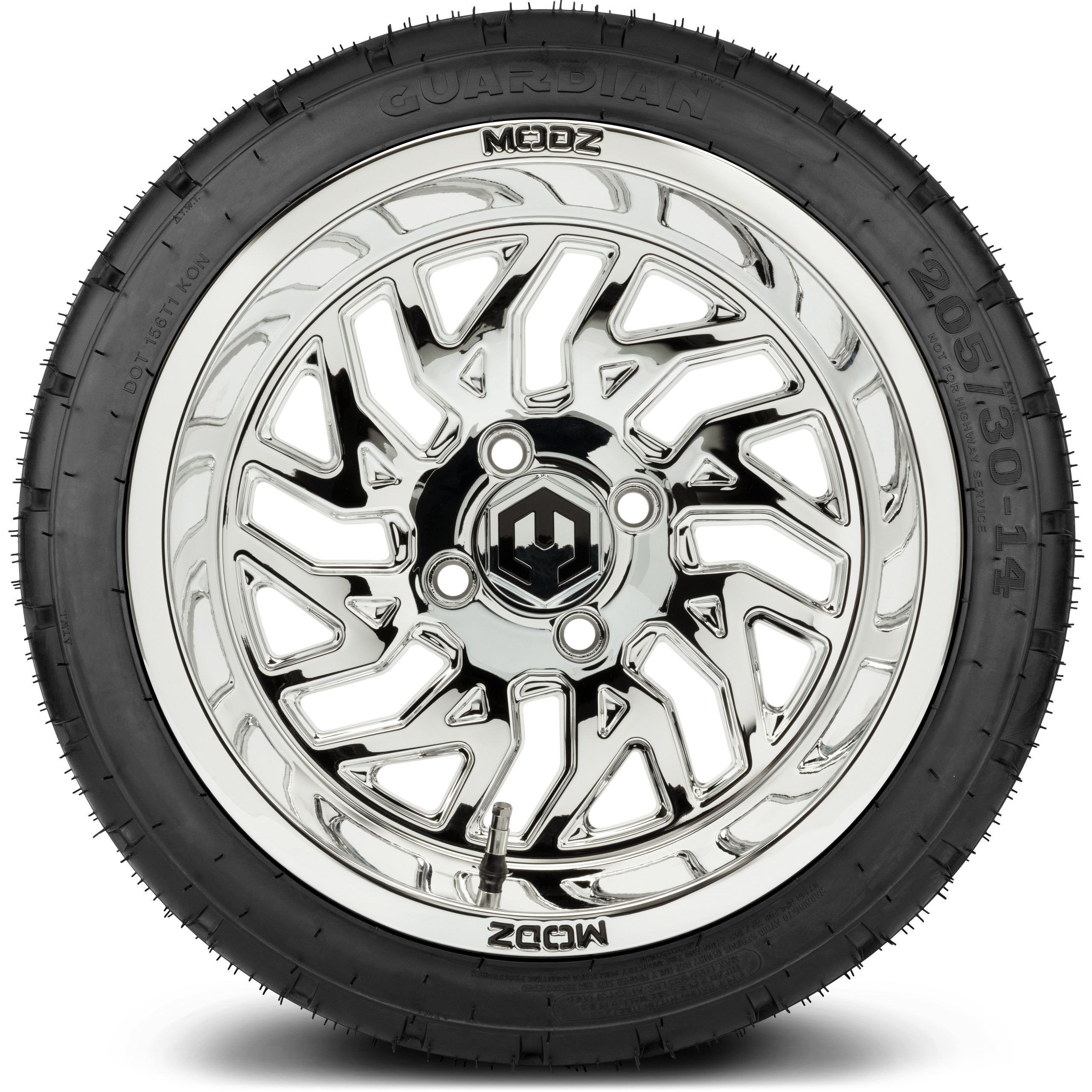 MODZ® 14" Carnage Chrome Wheels and Street Tires Combo