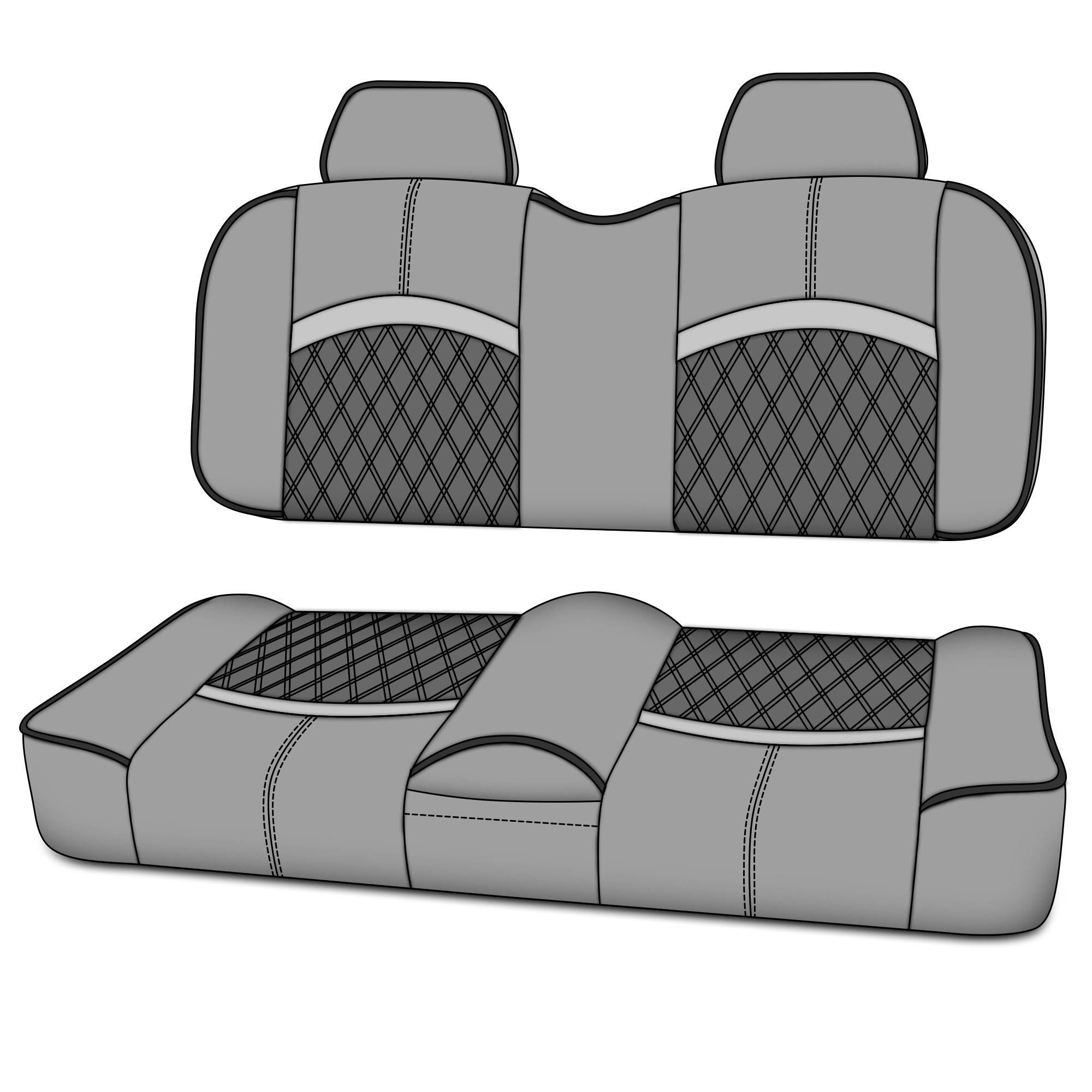 MODZ® FS2 FRONT SEAT FOR CLUB CAR, EZGO, ICON/EV1 & YAMAHA - CUSTOM