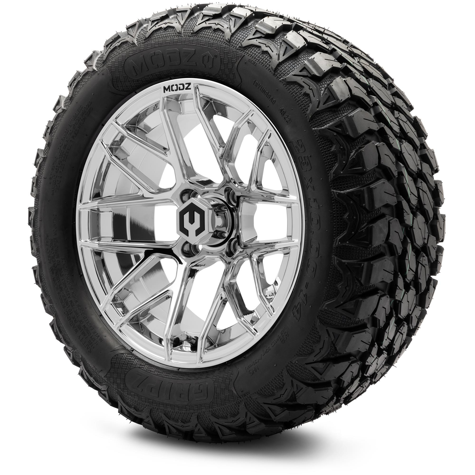 MODZ® 14" Matrix Chrome Wheels and Off-Road Tires Combo