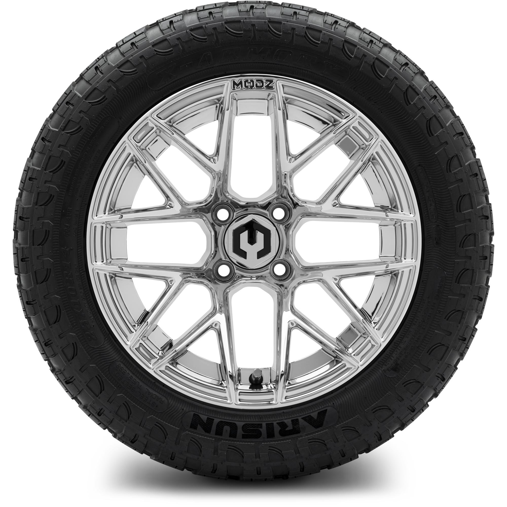 MODZ® 14" Matrix Chrome Wheels and Off-Road Tires Combo
