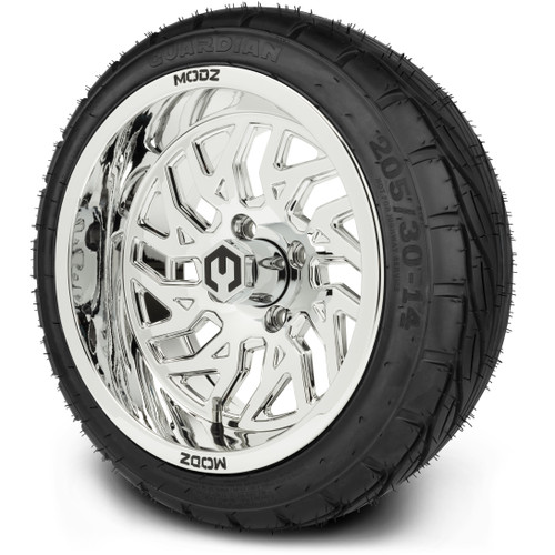 MODZ® 14" Carnage Chrome Wheels and Street Tires Combo