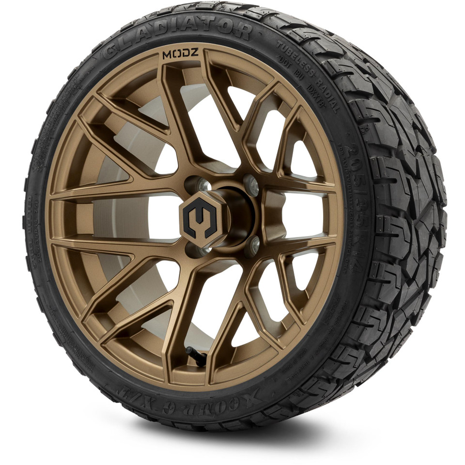 MODZ® 14" Matrix Matte Bronze Wheels and Off-Road Tires Combo