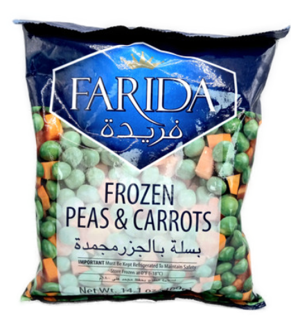 Farida Frozen Pea and Carrot 400gr - Istanbul Food Mart