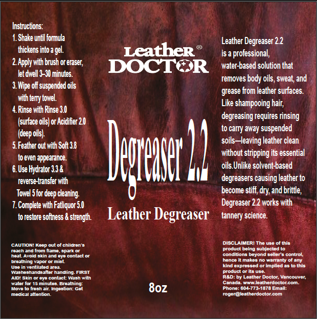 Leather pH Balanced Degreaser 2.2 | Water-Based pH 2.2 Cleaner for ...