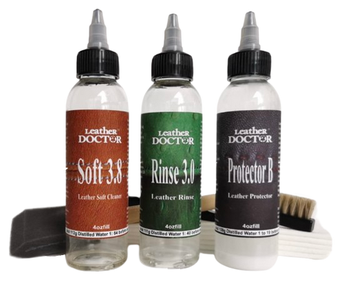Leather Soft Cleaner, Rinse & Conditioner Kit T2 | Gentle Care for ...