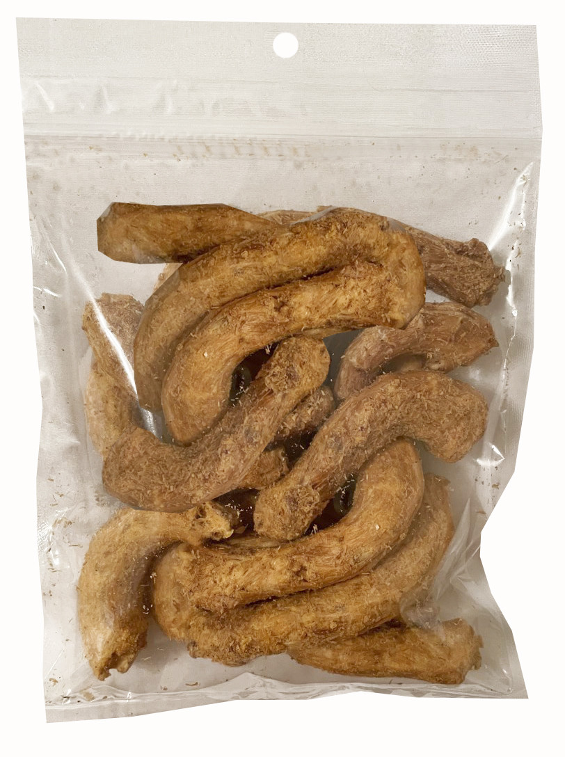 12 Pack Freeze Dried Chicken Necks in zip lock bag with UPC