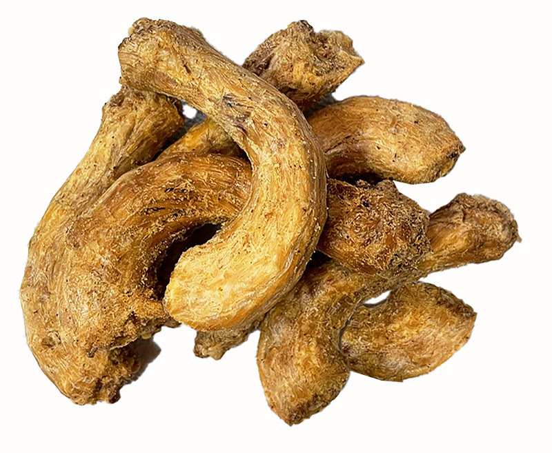 6 Pack Freeze Dried Chicken Necks in zip lock bag with UPC