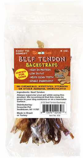 Beef Tendon / Back Strap 8 Oune in Zip Lock Bag
