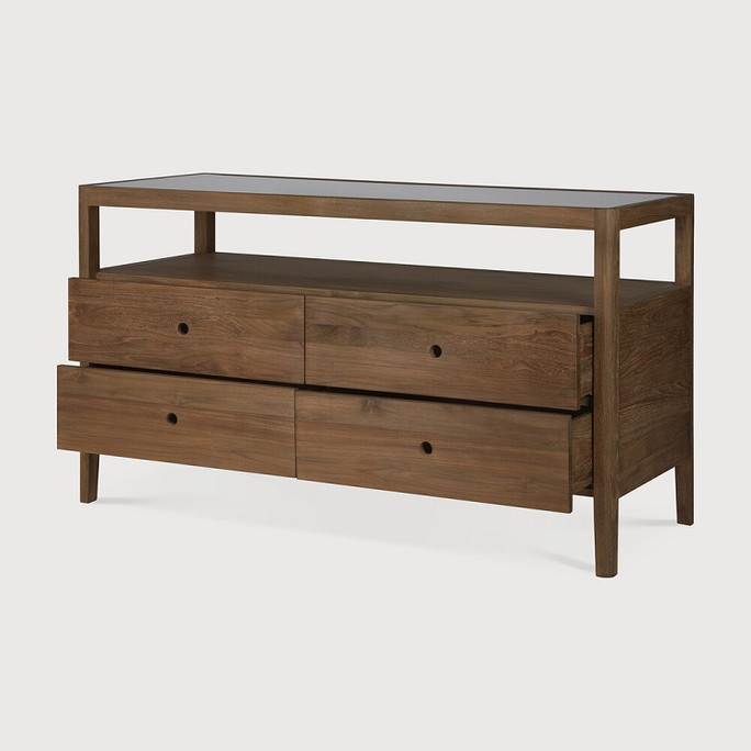 Ethnicraft Reclaimed Teak Spindle 4 Drawer Dresser