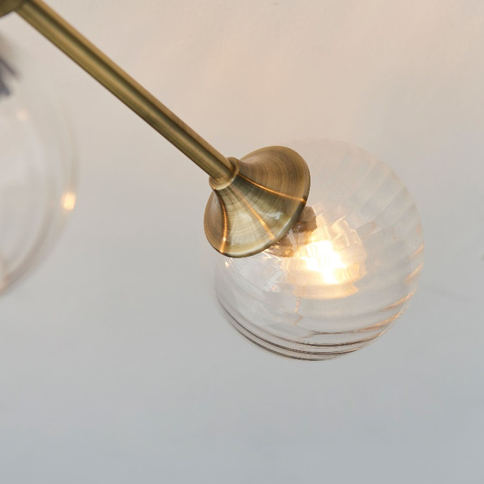 Gallery Direct Allegra Brass 6-Light Ceiling Light | 4 Livin