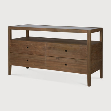 Ethnicraft Reclaimed Teak Spindle 4 Drawer Dresser