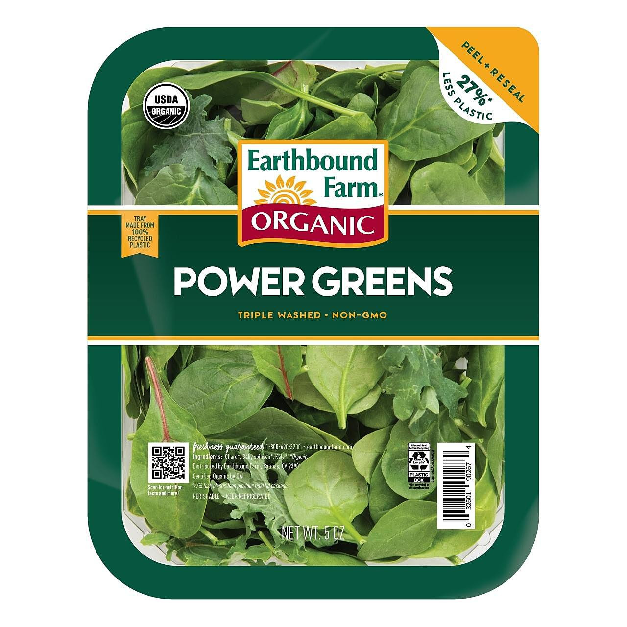 PFSALPOWOREB | Earthbound Farm Organic Power Greens (6/5OZ) - Pacific ...