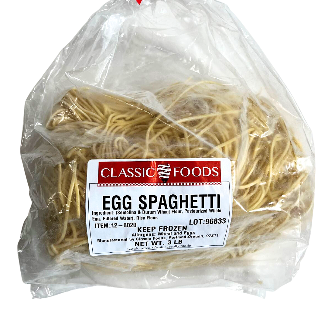 PASSPA03#EGF | Frozen Egg Spaghetti (3#) - Pacific Coast Fresh Co.