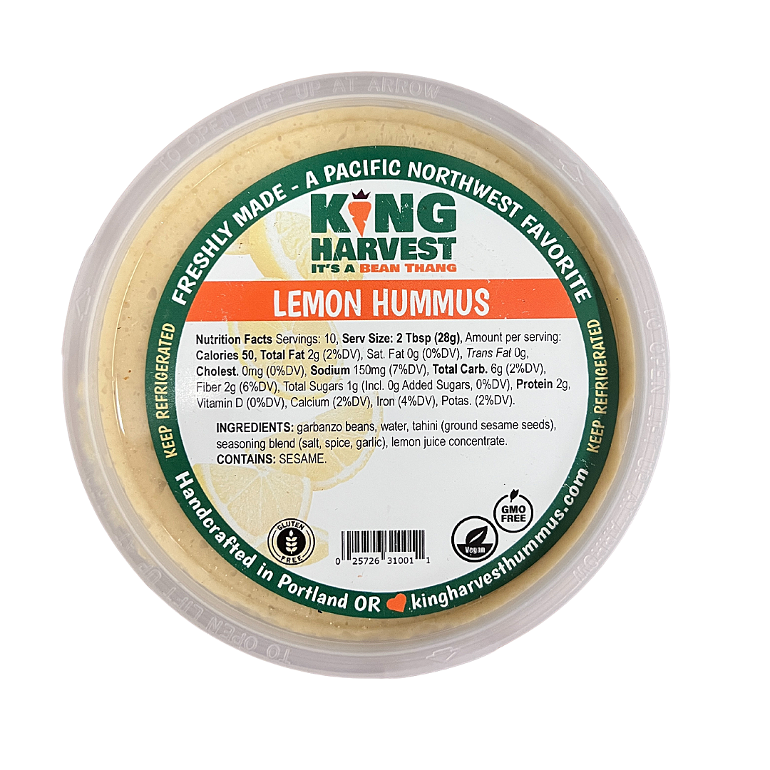 PFHUMLEMON10 | King Harvest Lemon Hummus (10 OZ) - Pacific Coast Fresh Co.