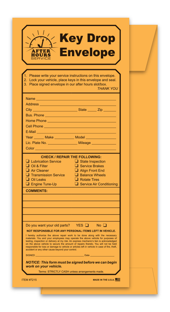 Night Drop Envelopes - 100 pack