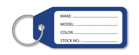 Plastic Key Tags (QTY: 100)