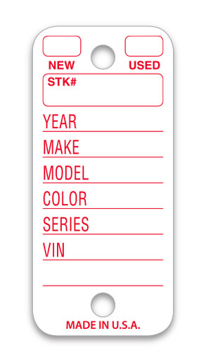Versa-Tag Poly Tag Key Tags (VT-250) - QTY. 250
