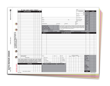Repair Order 4-Part, Carbonless Form# RO-665-4