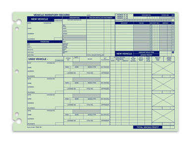 Vehicle Inventory Records Form #A-542 (50-pack)