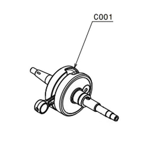 C001 Crank Shaft With Push Rod | Cosmos 300 - SkySportsUSA