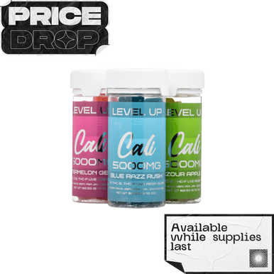 Cali Extrax Level Up THC-A Gummies, 5000mg - Ludicrous Distro