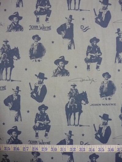 John Wayne Cotton Quilting Fabric Panel