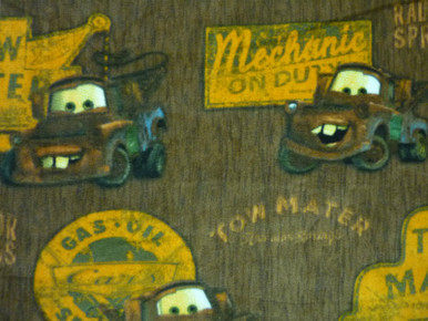 Disney Cars Tow Mater FLEECE Fabric 115cms