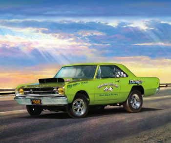 Dodge Muscle Cars Dodge 1968 Dart Cotton Quilting Fabric Panel