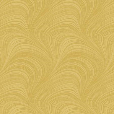 Wave Texture Gold Cotton Quilting Fabric 1/2 YARD