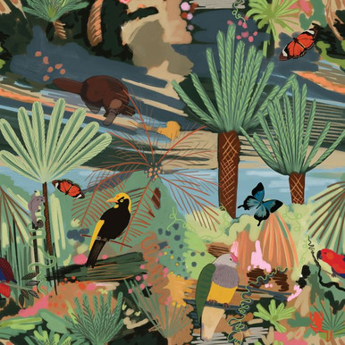 Australian Florals Birds Animals Robyn Hammond DV5213 Cotton Quilting ...