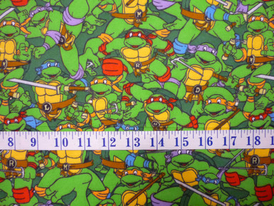 Teenage Mutant Ninja Turtles Heroes In a Half Shell Green Cotton ...