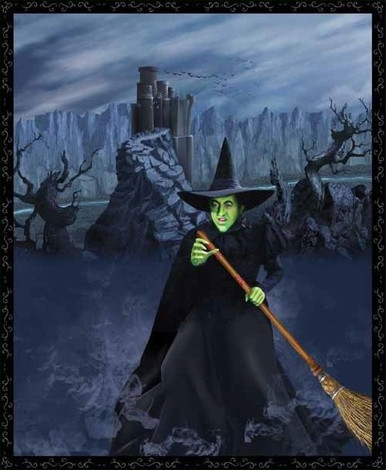 Wizard of Oz Wicked Witch 75th Anniversary Cotton Quilting Fabric Panel