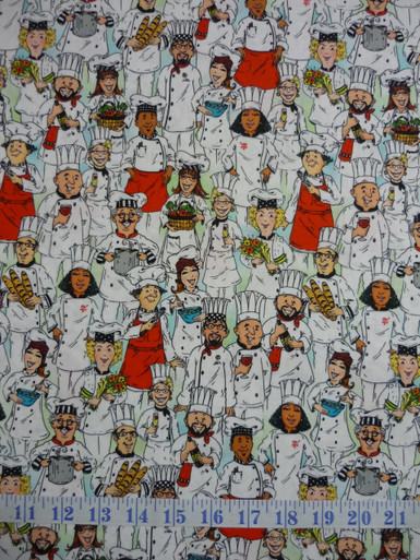Chefs Special Packed Chefs Cotton Quilting Fabric 70cms