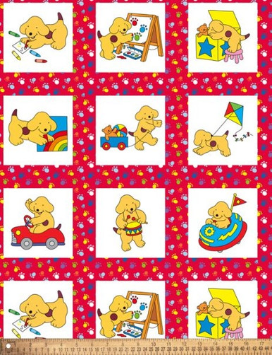 Spot the Dog Hello Spot Playful Patchwork SP10271C1 Cotton Quilting Fabric
