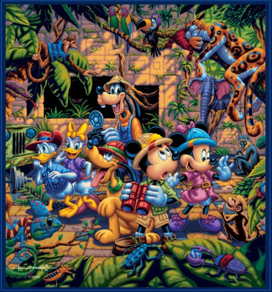 Disney Mickey Mouse and Friends Exploring the Jungle ED00071C1 Cotton ...
