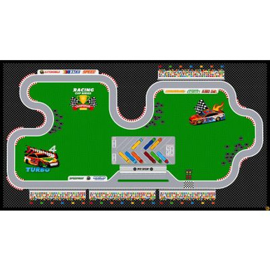Racing Cars Turbo Speed Race Track 25105-99 Cotton Quilting Fabric ...