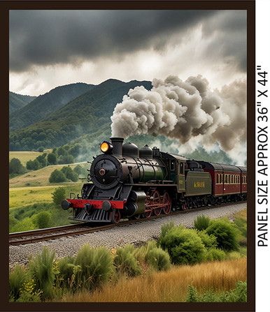 The Conductors Collection Train in the Country 5026-01 Cotton Quilting ...