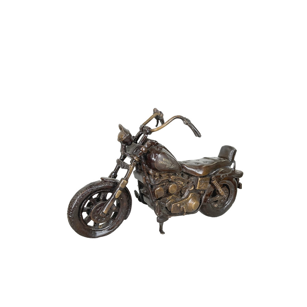Bronze Motorcycle Tabletop Sculpture - DaVinci Emporium