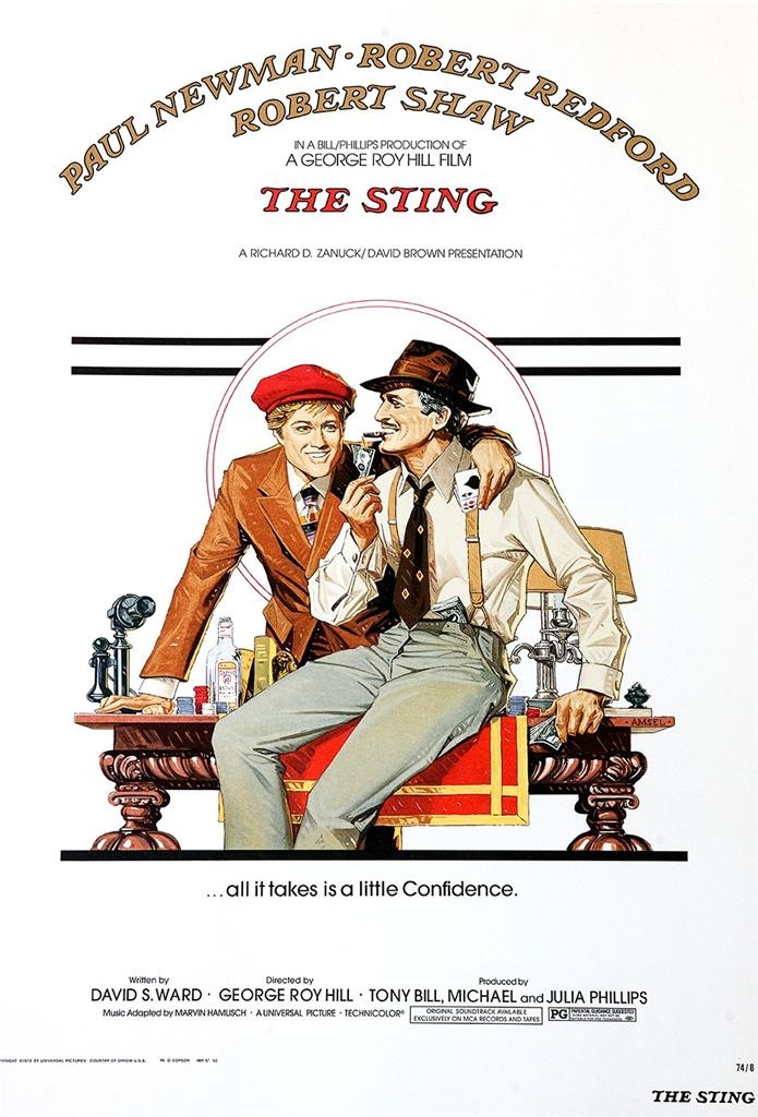 The Sting 1973 Movie Poster Lithograph - DaVinci Emporium