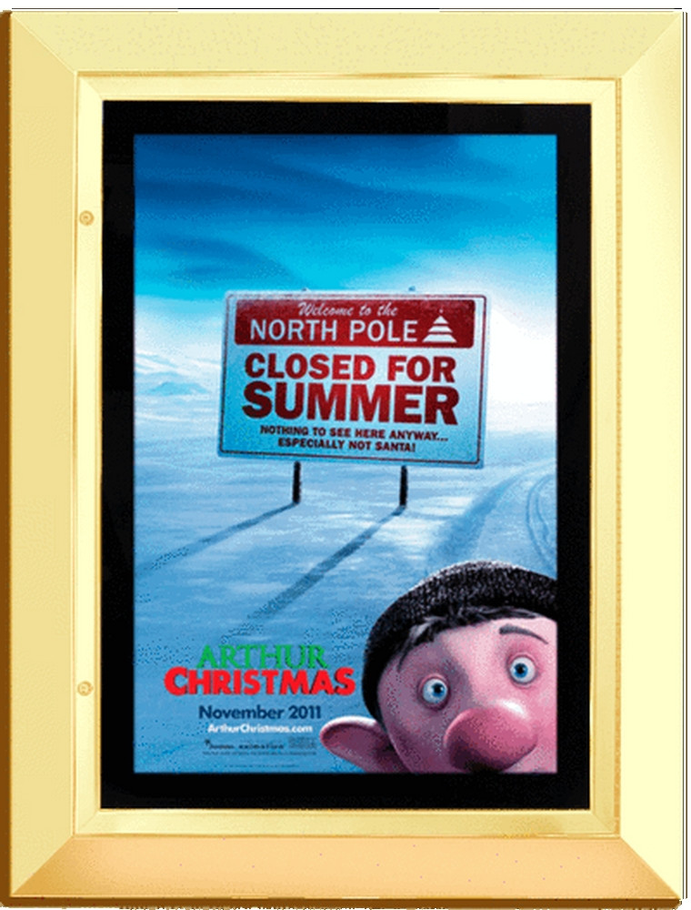 Angular Series Backlit Lockable Movie Poster Case - DaVinci Emporium