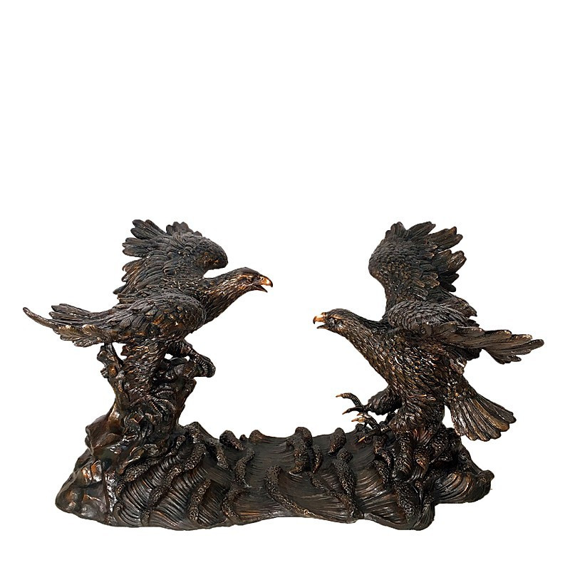 Bronze Two Eagles Dining Table Base Sculpture - DaVinci Emporium