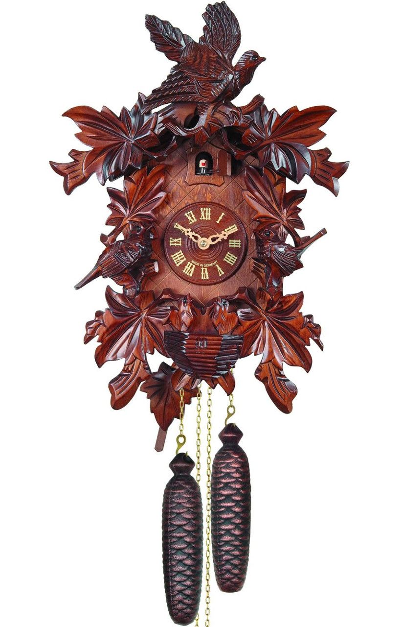 Engstler Black Forest Chalet Cuckoo Clock Exquisite 7 leaf Carved ...