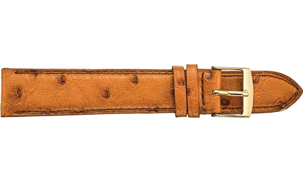 Padded an Stitched Genuine Ostrich Watch Strap - DaVinci Emporium
