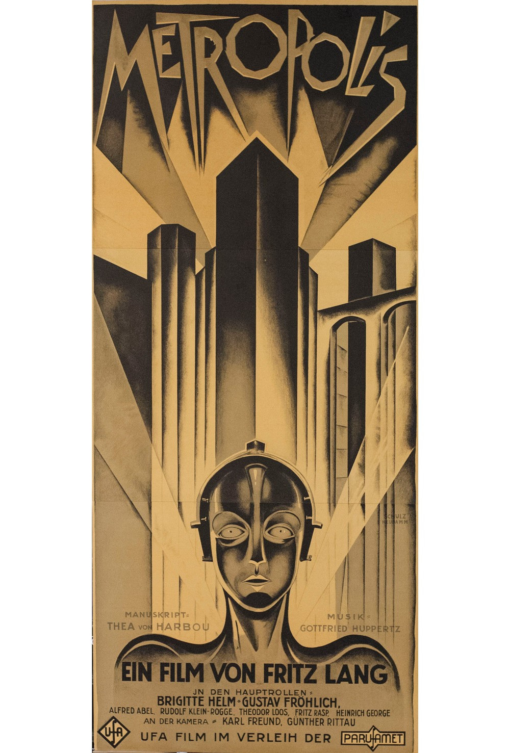 Metropolis 1927 3 Sheet Movie Poster Lithograph - DaVinci Emporium